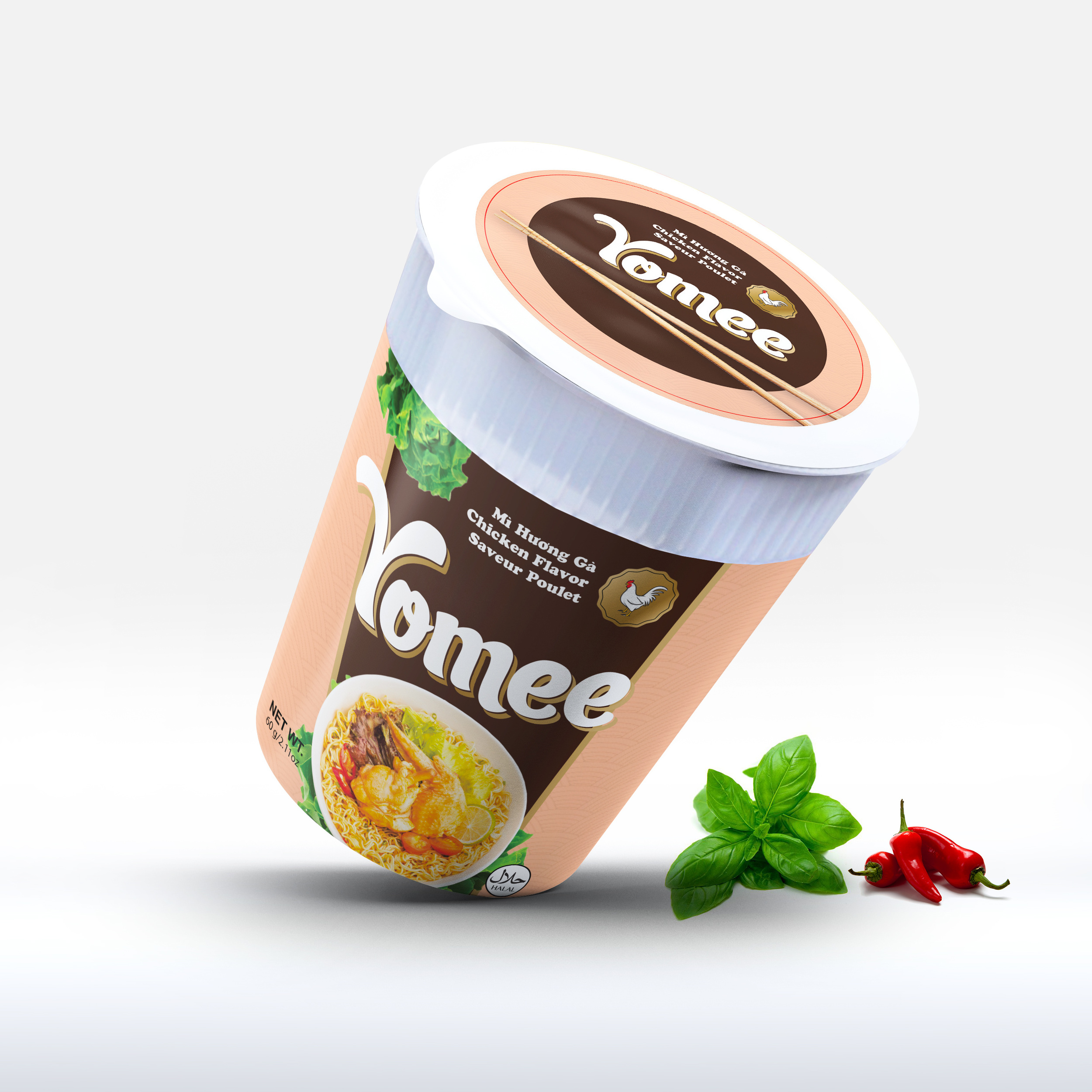 Wholesale Yomee Instant Noodles Cup- Chicken flavour 60gr x 12 - Vietnamese Instant noodles ...