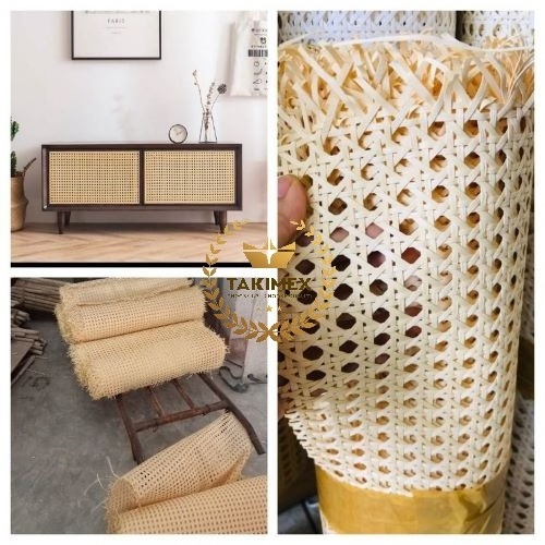 Best selling rattan cane natural raw material rattan cane webbing roll ...