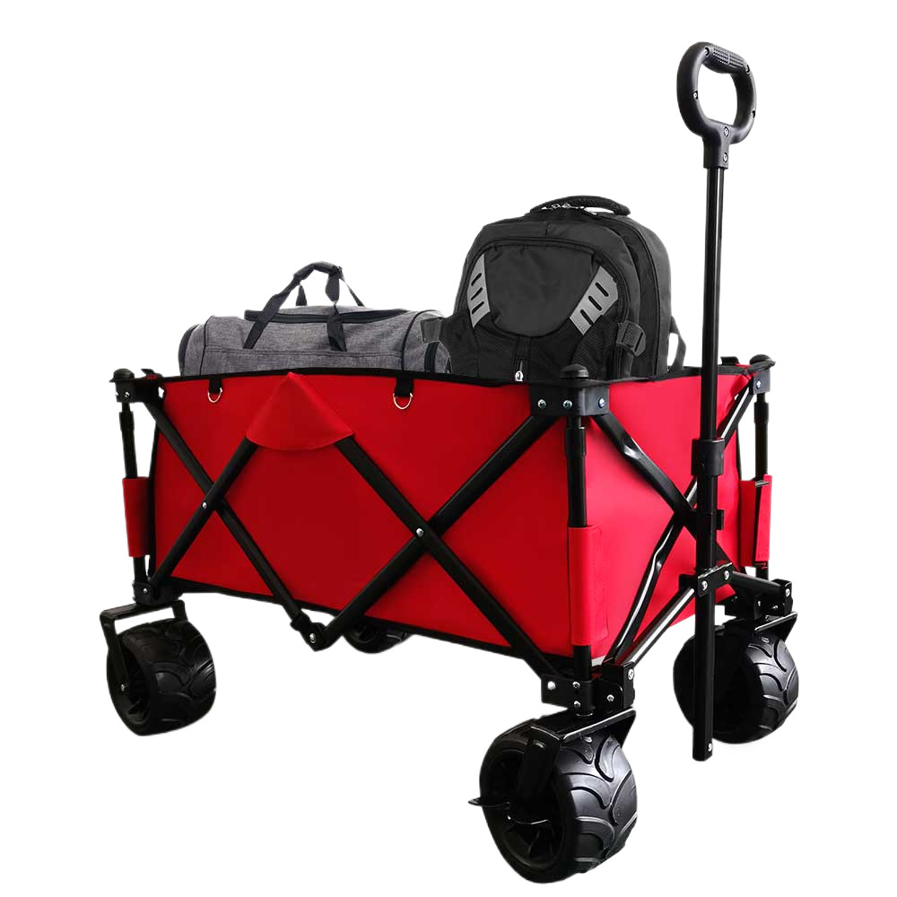 Collapsible garden camping wagon cart metal loading capacity 80KG ...