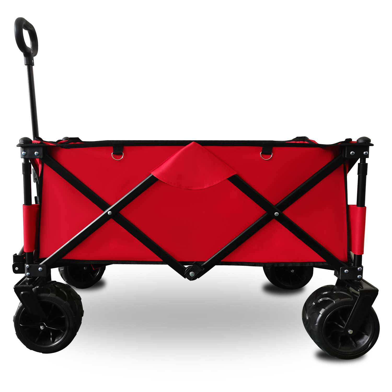 Collapsible garden camping wagon cart metal loading capacity 80KG ...