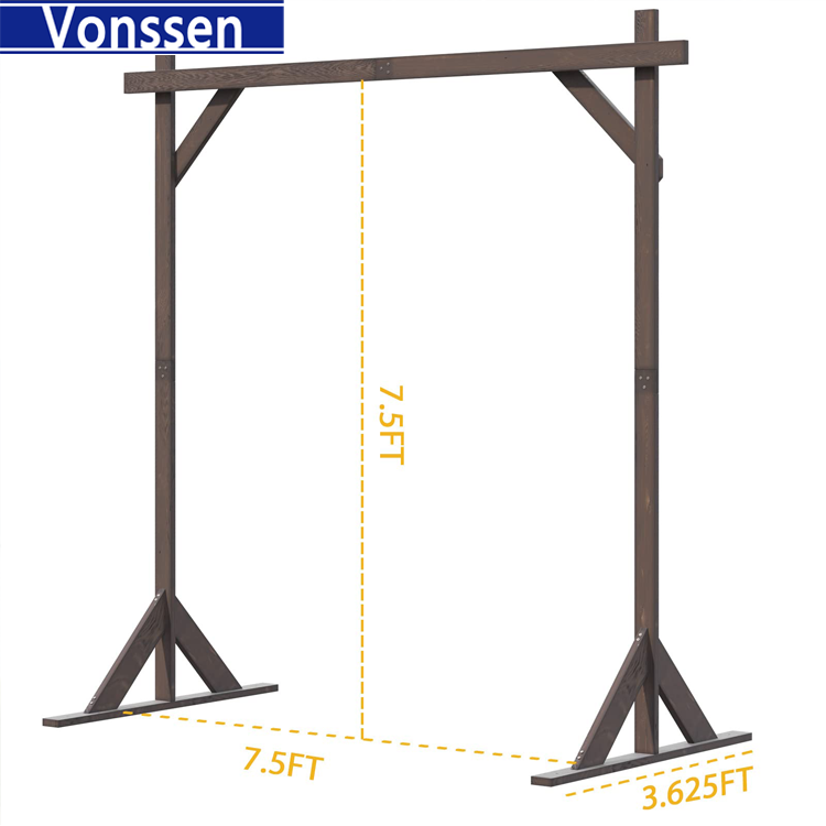 Wooden Wedding Backdrop Stand Ceremony Arch Bridal Background ...