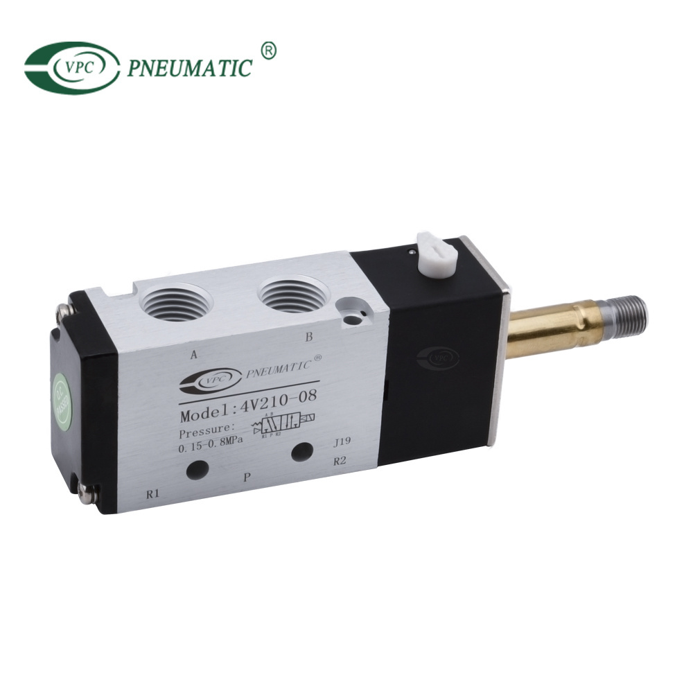 VPC Pneumatic Valve 4V210-08 G1/4 port 24v DC Single Control 5/2 Way ...