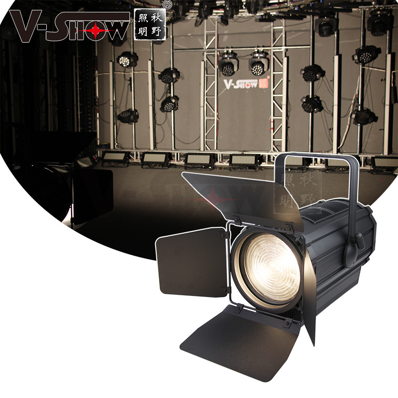 V-Show 300W LED Fresnel Spotlight with electric Zoom DMX Theater Studio ...