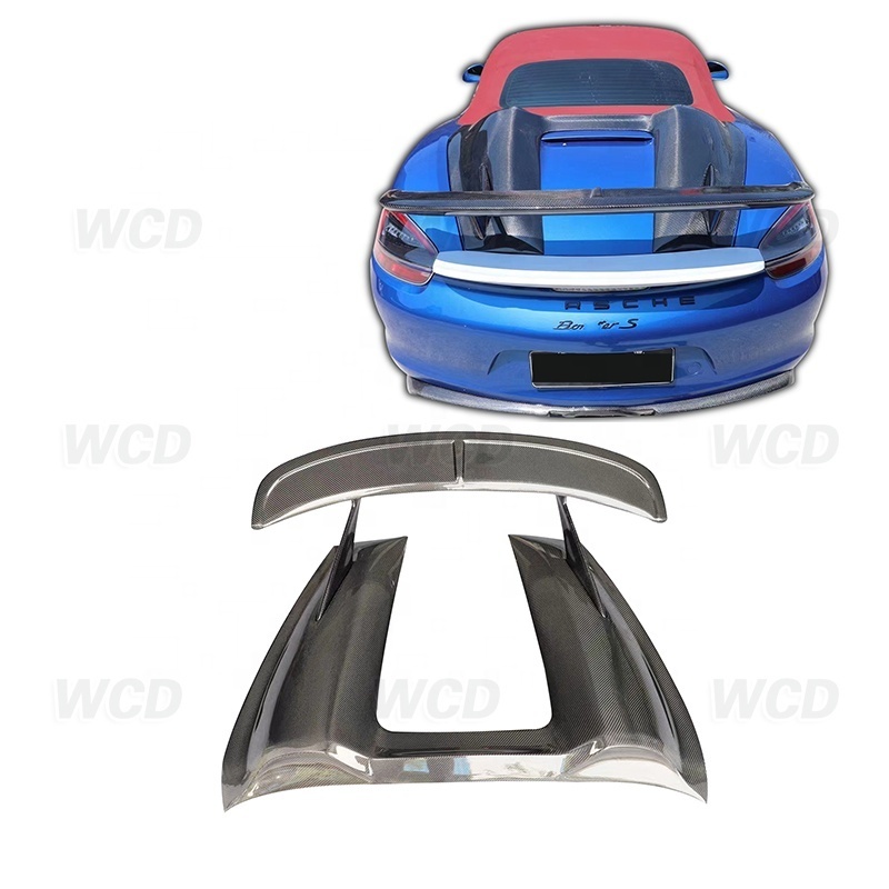 For porsche 718 Boxster carbon fiber spoiler 981 carbon fiber tail ...