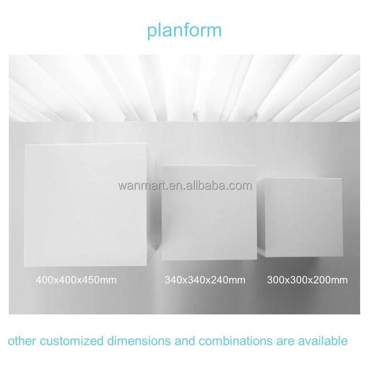 Set of 3 Acrylic Risers for Food Display White Acrylic Cube Lucite ...