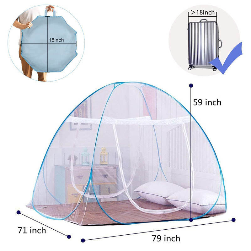 Large Mosquitera Folding Netting Bed Tent Portable Foldable Pop Up Mosquito Net for Bed ...