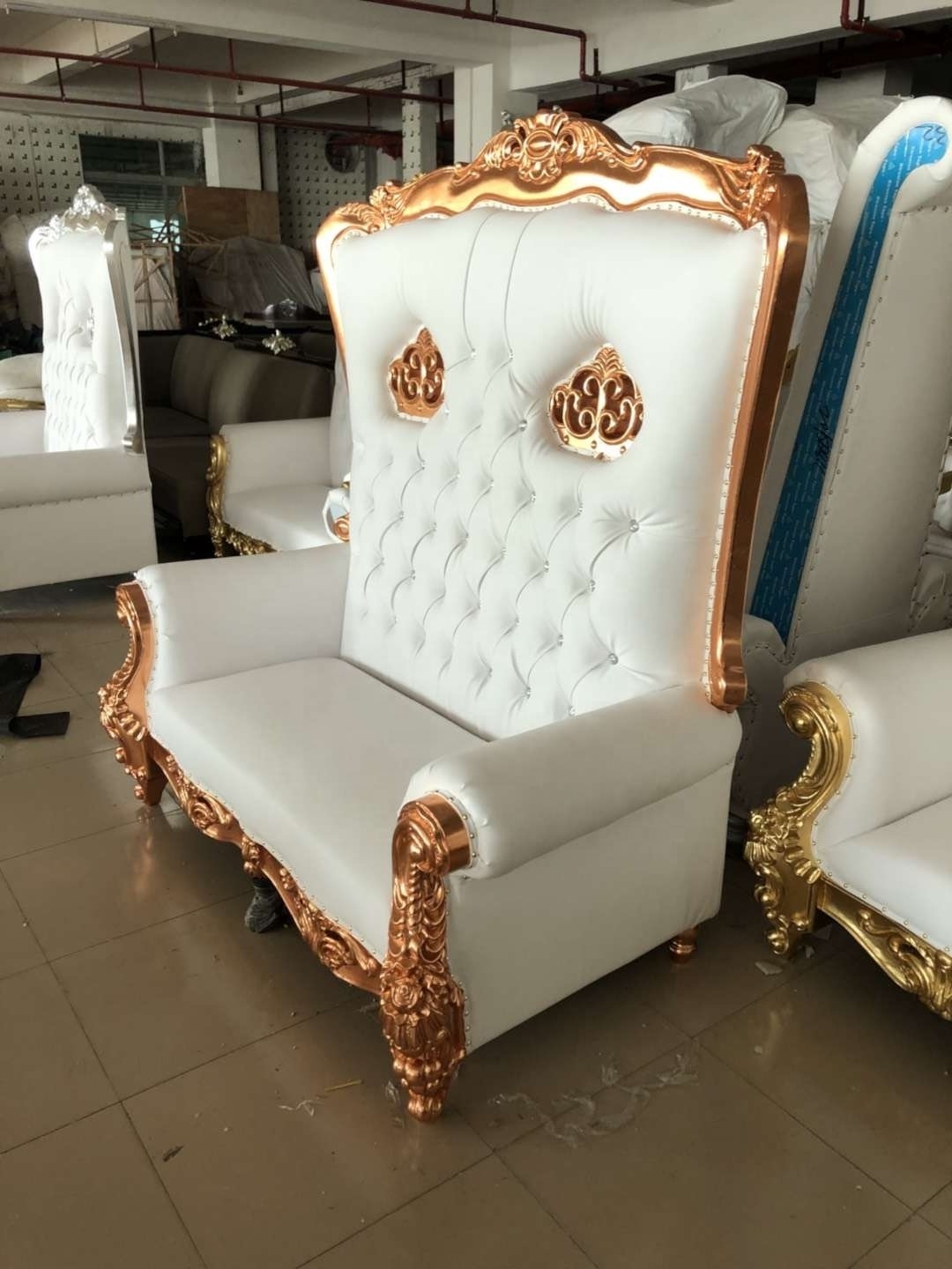 Luxury Royal Cheap King Throne Chair Pink Wedding Chair For Bride And ...