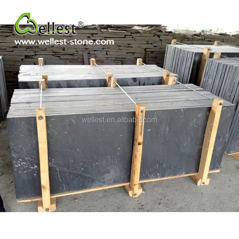natural honed black slate stone slabs for floor black slate floor tiles ...