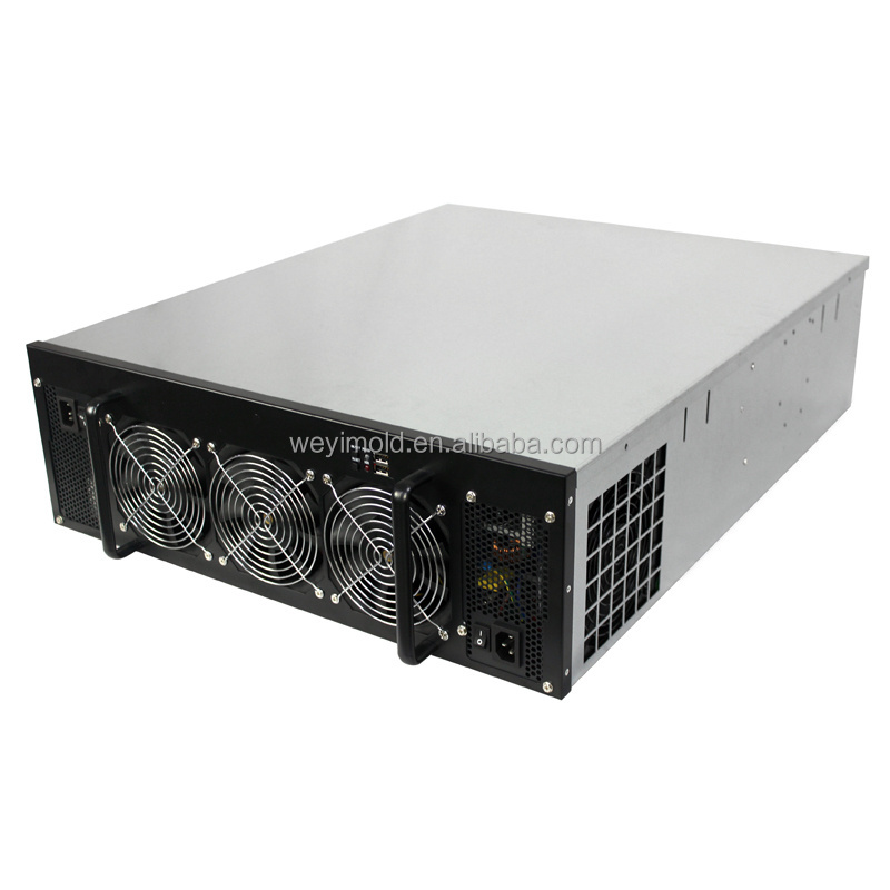 12 GPU Case With 12 High Rate Graphic Card 4U Full Set GPU Server Case ...