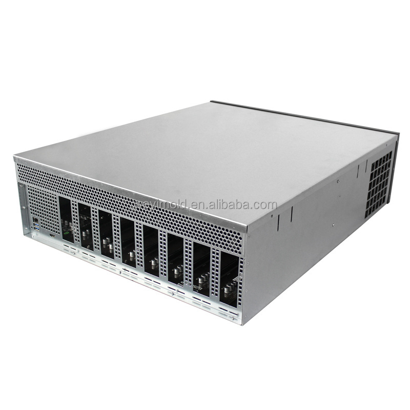 12 GPU Case With 12 High Rate Graphic Card 4U Full Set GPU Server Case ...