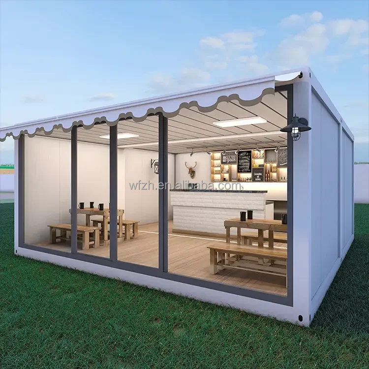 Low cost modern design prefabricated milk tea shop coffee shop sells ...