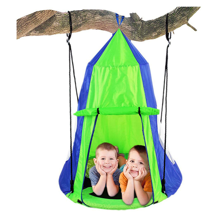 Outdoor Kids Garden Pod Hanging Swing Chair with Tent | Bestsuppliers.com