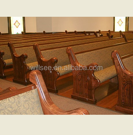 CH-B068, Wooden Church Pew With Beautiful Pew End Can be Customized ...
