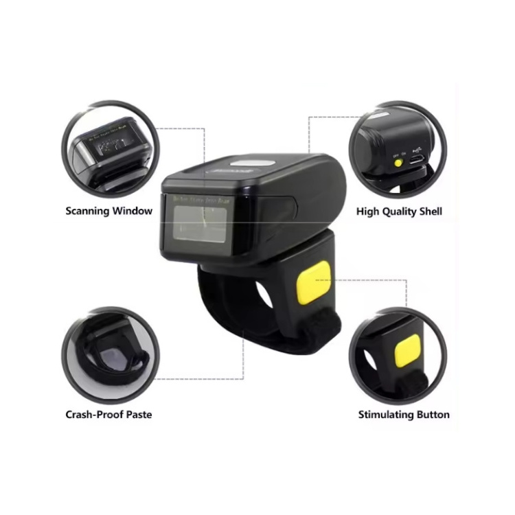 Ring barcode Scanner Portable finger wearable Mini barcode reader ...