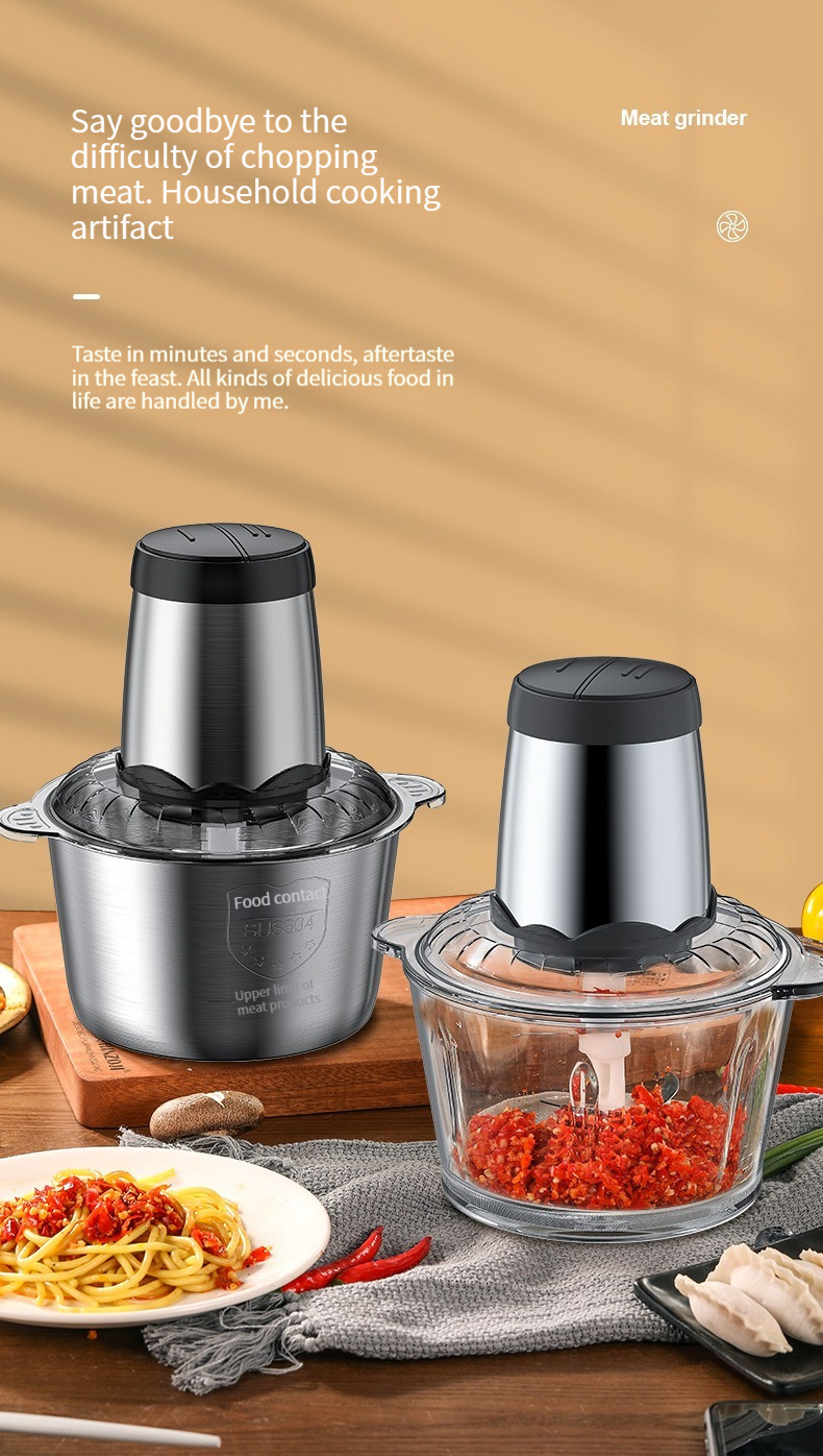 Stainless Steel Blade 3L Small Vegetable Mixer Multifunction Mini Electric Blender Meat Choppers Meat Grinder BestSuppliers