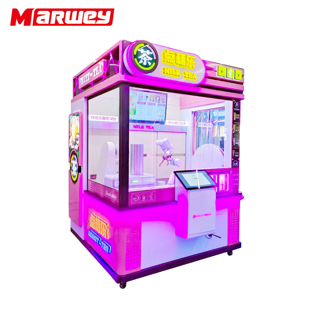 Mall Commercial Automatic Robotics Arm Smart Bubble Tea Vending Machine ...
