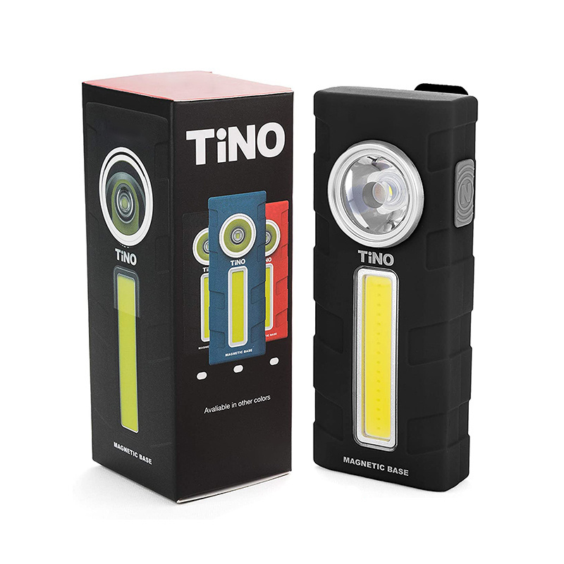 TiNO 300 Lumen LED Magnetic Flashlights Battery Powered COB Work Lights ...