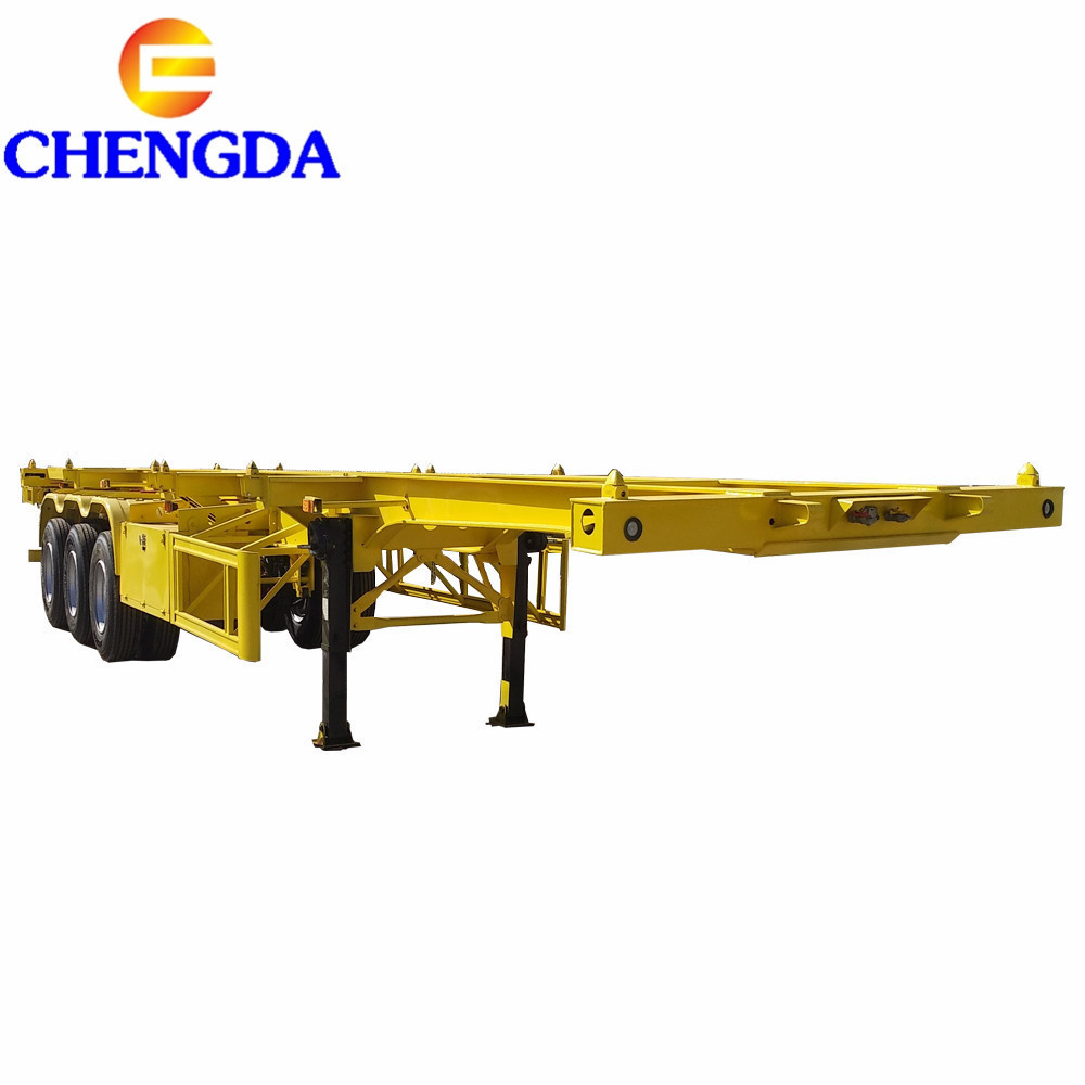 2axle 7.2m 20 feet container trailer skeletal / frame / skeleton truck ...
