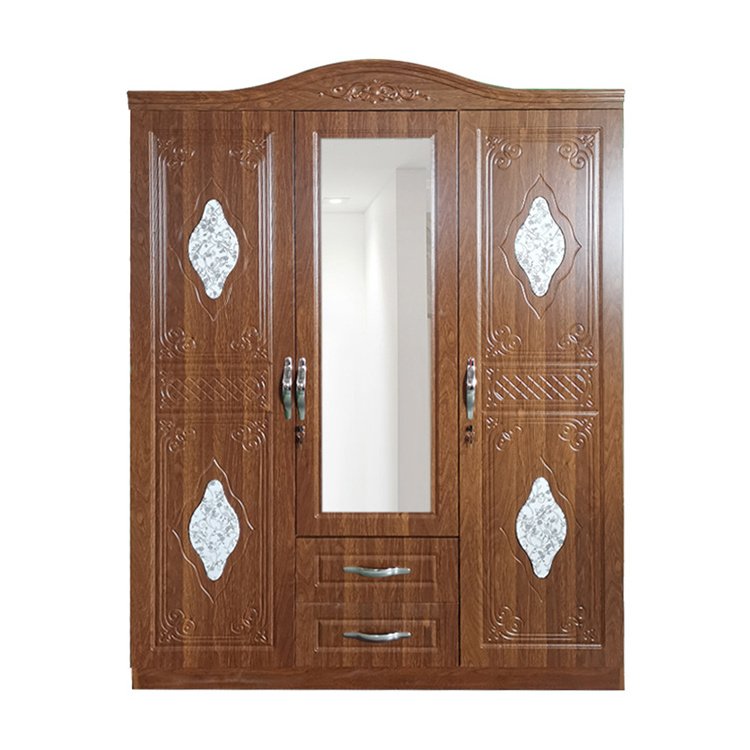 high end simple design open armoire wooden clothes almirah wardrobe ...