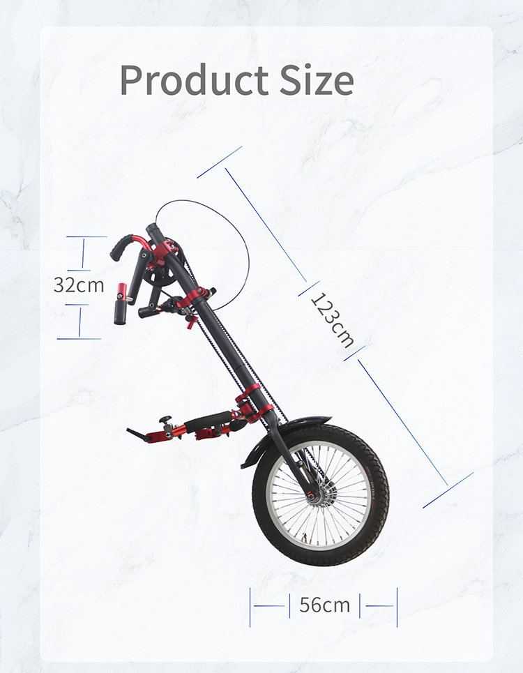 WISKING Q8 handicapped wheelchair tractor handbike trike for disabled ...