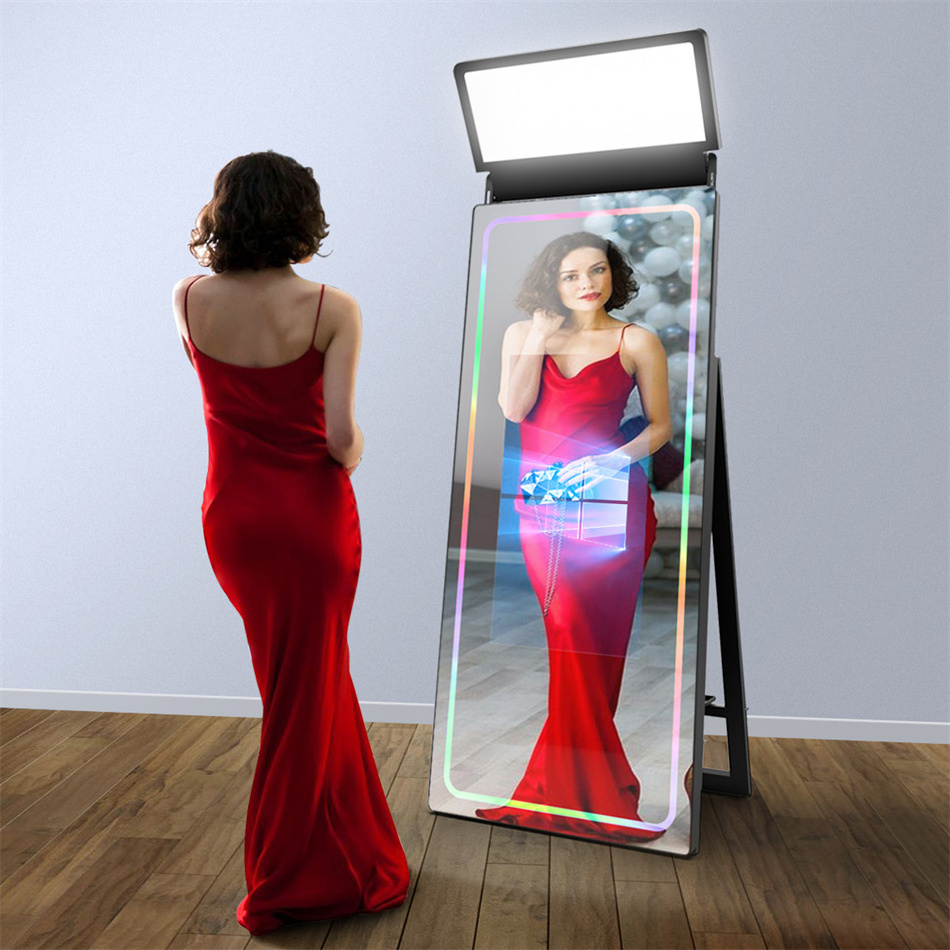 Selfie Magic Mirror Augmented Wedding Vogue Reality Photo Booth Kiosk ...