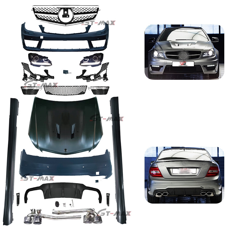 63 amg style body kit for Mercedes Benz C260 class W204 front bumper ...