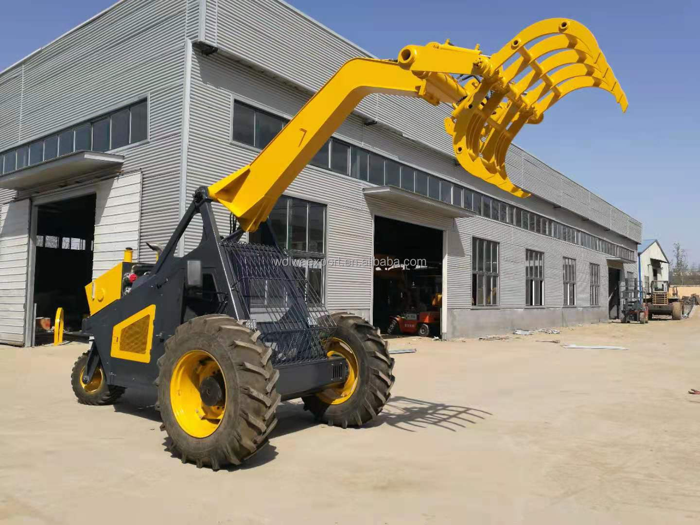 1000kg capacity three wheel bell loader with sugar cane grapple ...