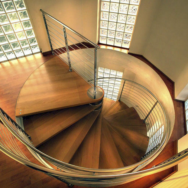 Small spiral stair stainless steel wood spiral stairs round stairs ...