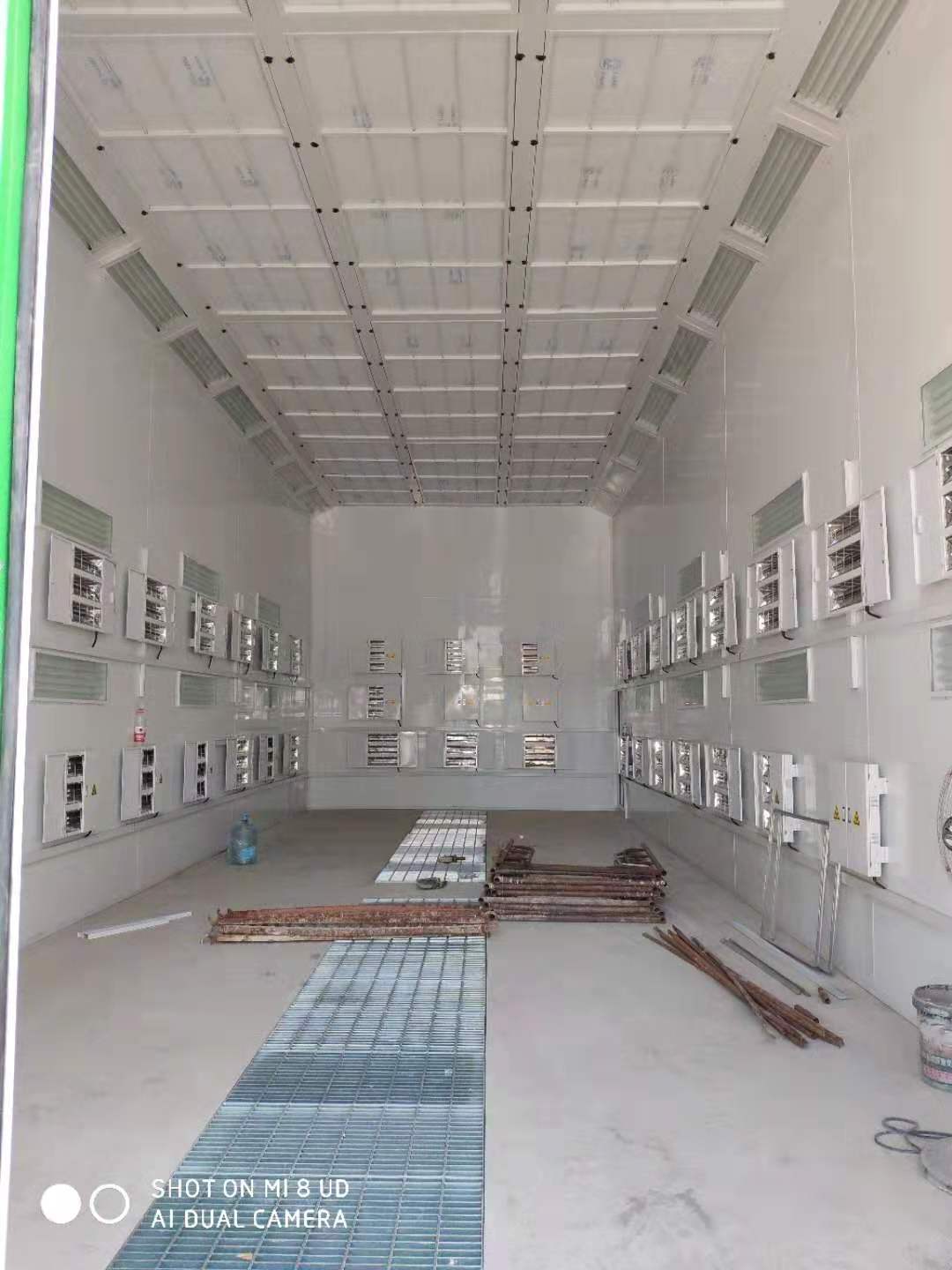 CE Industrial truck bus spray painting booth with diesel burner Outdoor ...