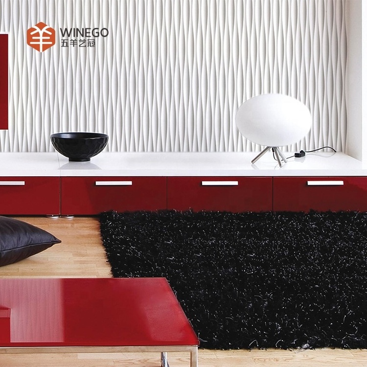 graphic design Moisture-Proof interior home decorative Textured 3d wave ...