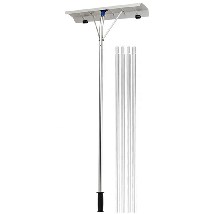 20-Foot Extendable Aluminum Snow Shovel Roof Snow Rake With Non-Slip ...