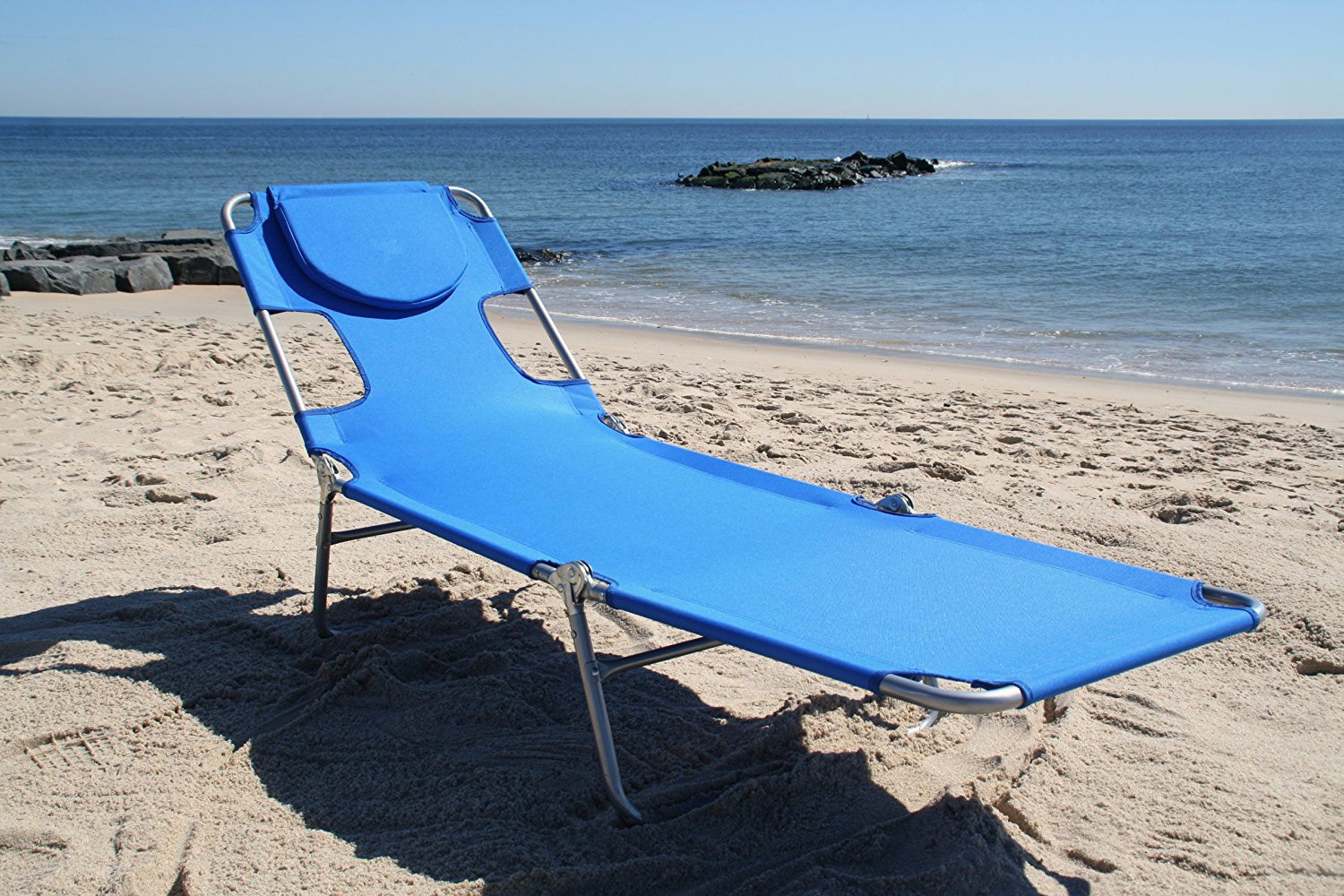 Folding Chaise Lounge book Chair Bed Outdoor Patio Beach Camping Recliner w Hole for face Pool BestSuppliers