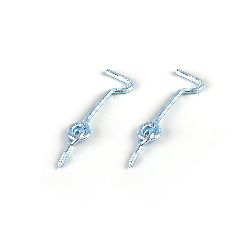 Safety gate zinc plated curtain hook with screw eyes bulk packing in ...