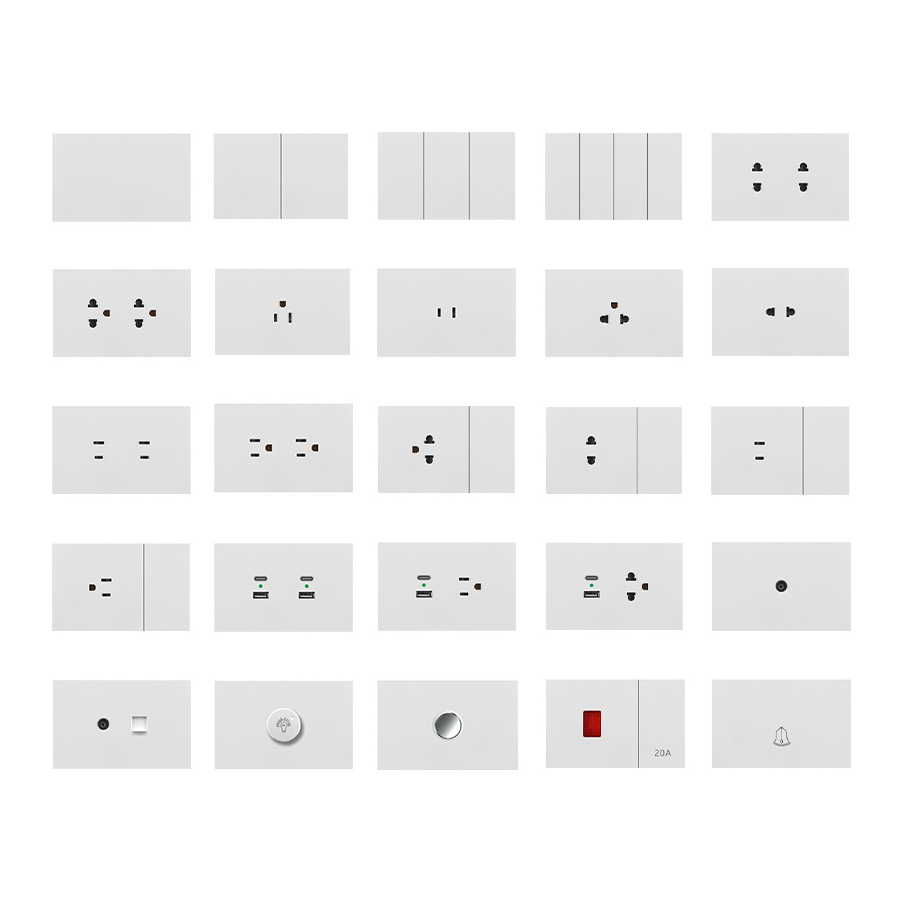 New Style 118-X1 Hotel Light Press Switch PC Panel American Standard ...