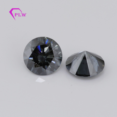 Round diamond cut charcoal grey 1carat black moissanite price per carat BestSuppliers