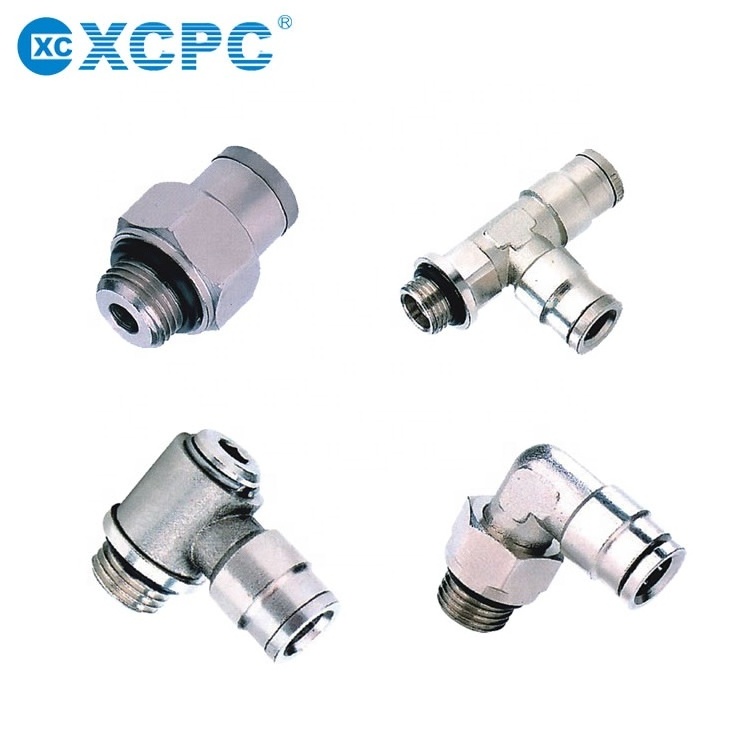 Metal Pneumatic Connectors Push in Fittings One touch fittings Air ...