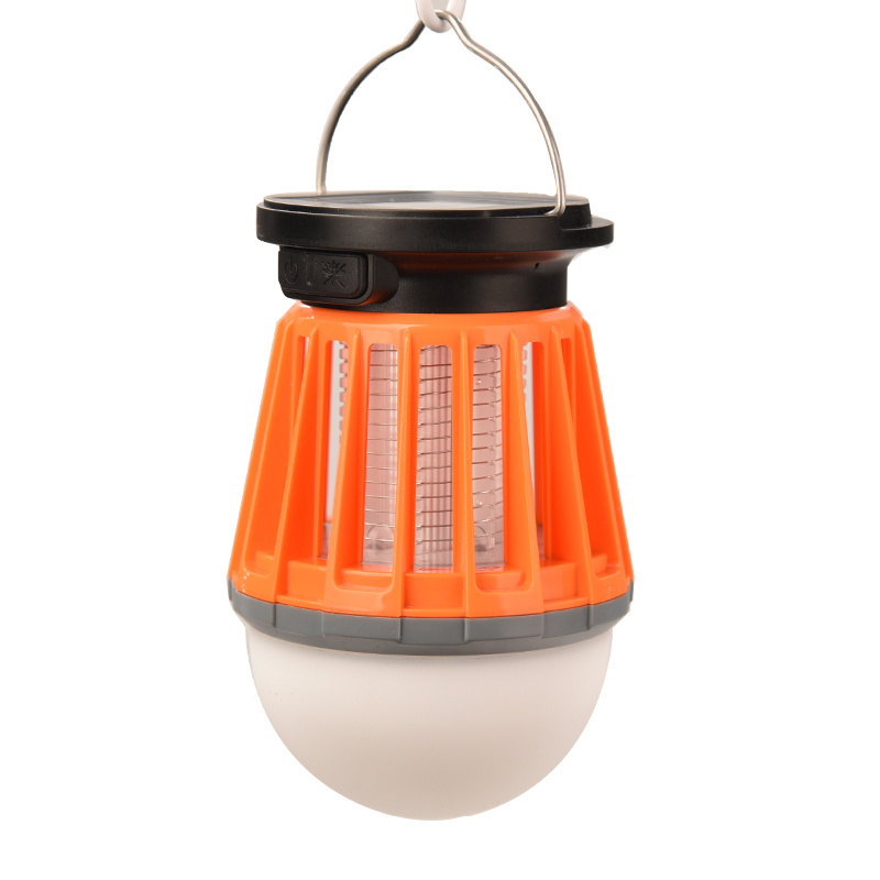 Solar Rechargeable Camping Lantern Mosquito Killer Lamp 2 in 1 Electric ...