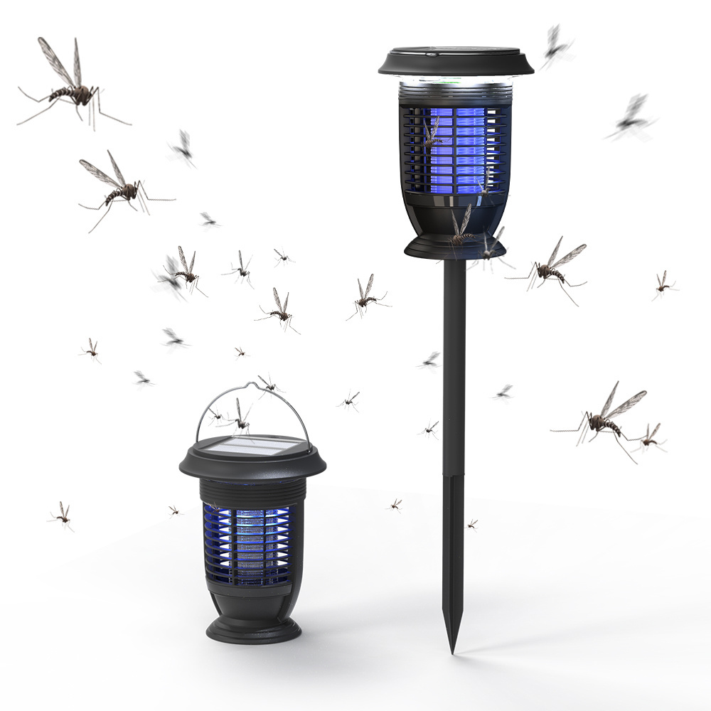 solar insect killer lamp bug zapper 2 in 1 rechargeable electric solar ...