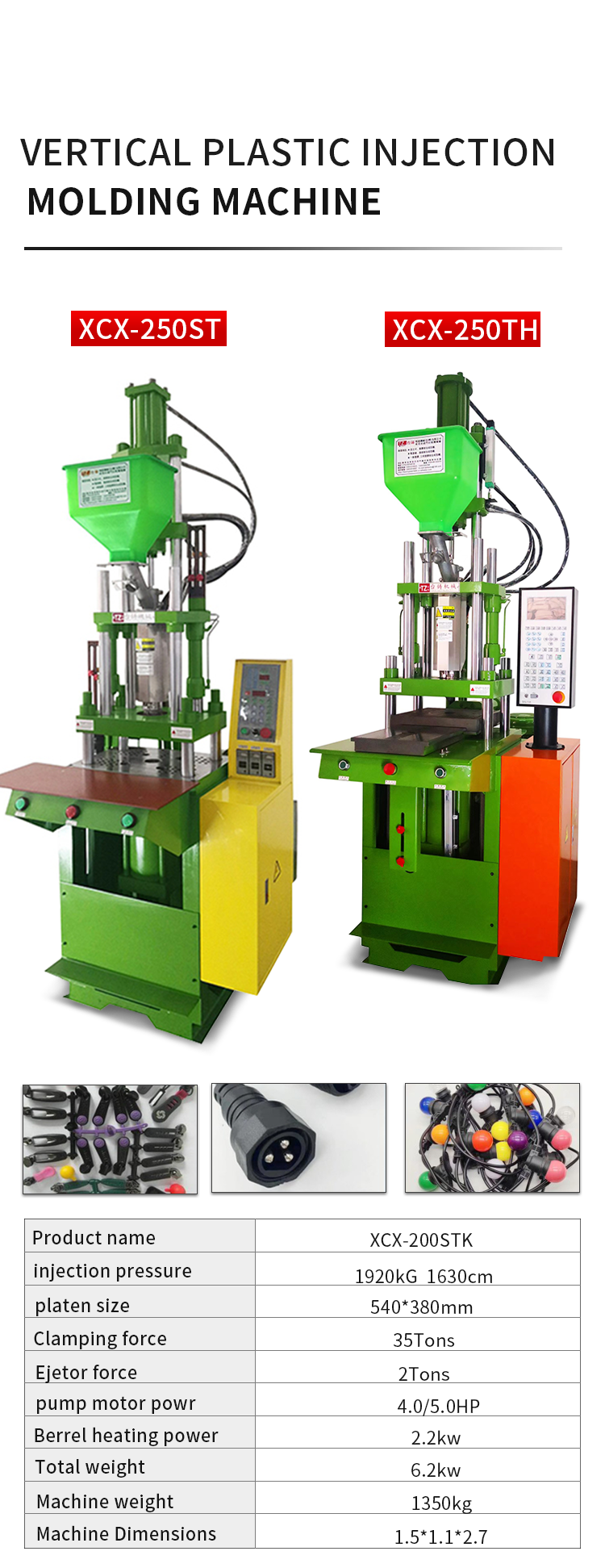250 High Speed Injection Molding Machine Small Vertical PVC Wire Plug ...