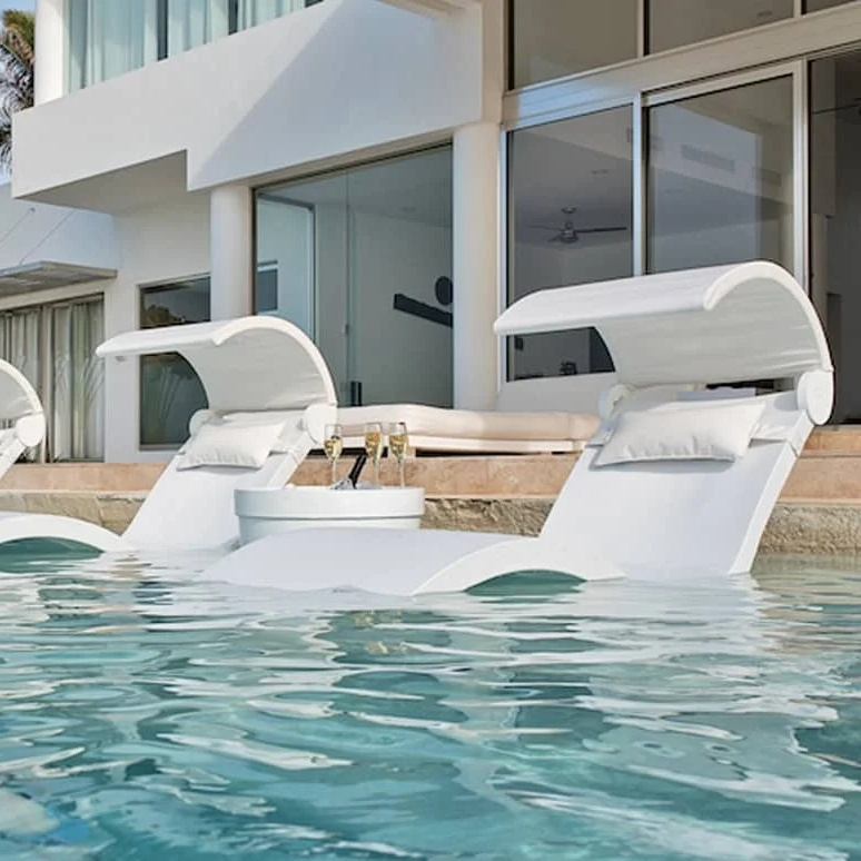 Garden In-pool Sun Shelf Chaise Loungers In-pool Tanning Ledge Swimming ...