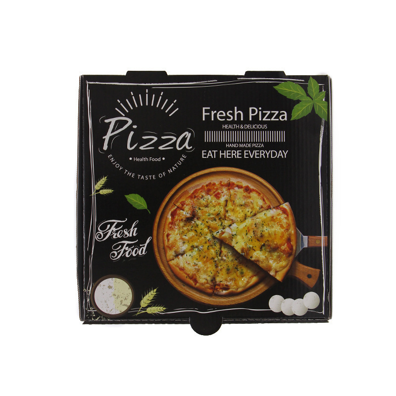 Custom Design Pizza Box White Cardboard Pizza Box Custom Logo Takeout ...