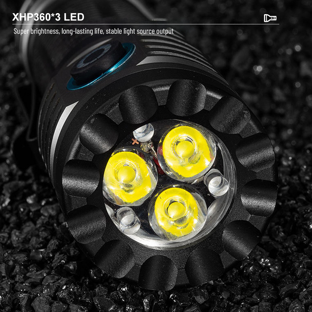 New Flashlight 2024 High Power 2500 Lumens LED Torch Light Long Range ...