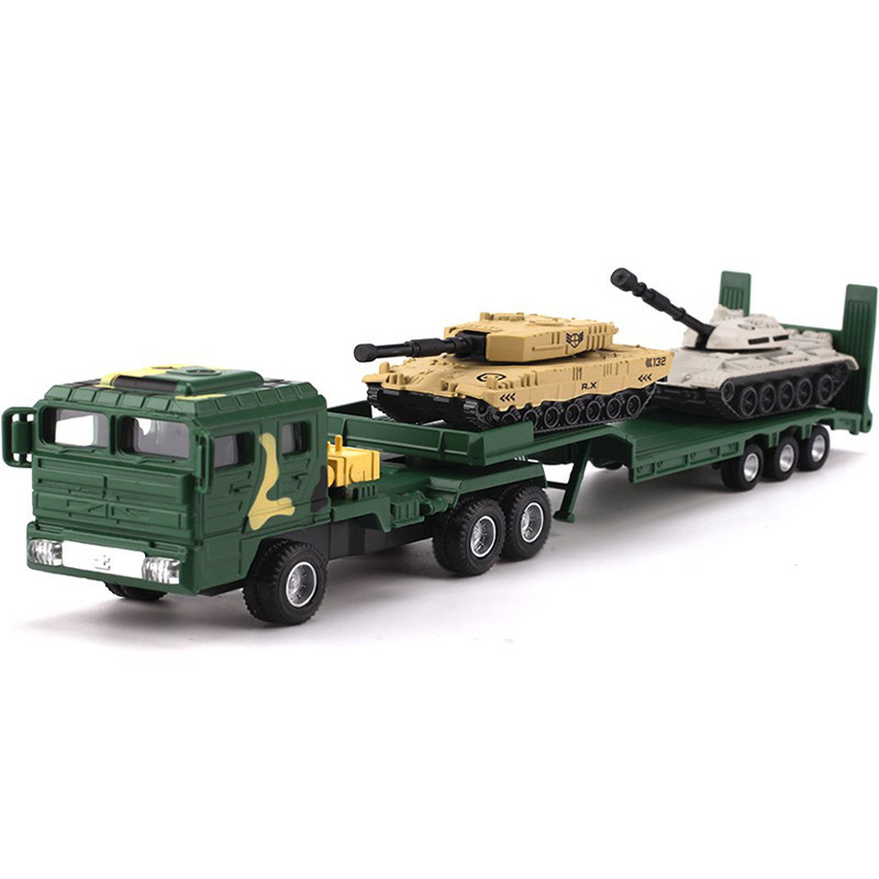 New Kdw Diecast Kids Military Toys Truck Transport Toy 1:64 ...