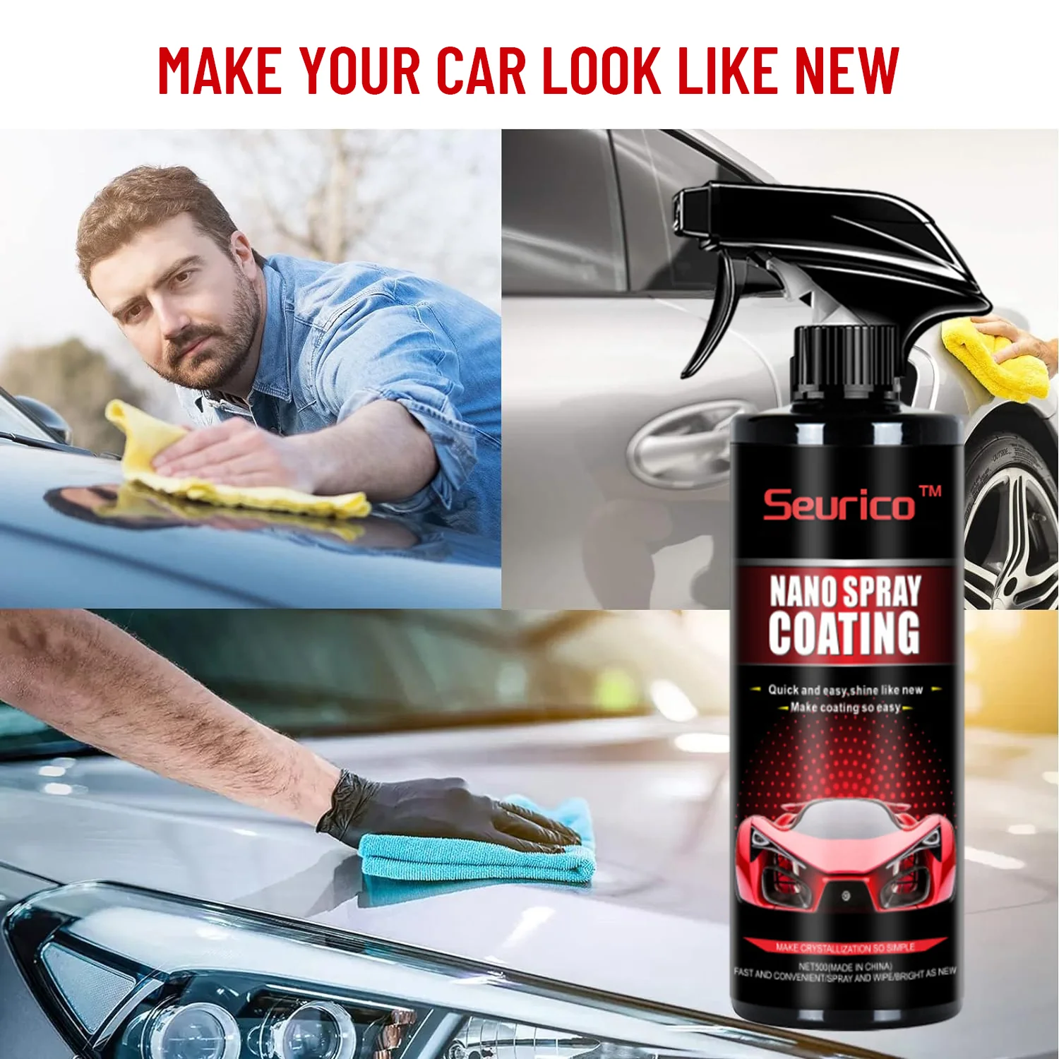 Car Spray Ceramic Car Coating Hydro Paint Care Nano Top Quick Coat ...