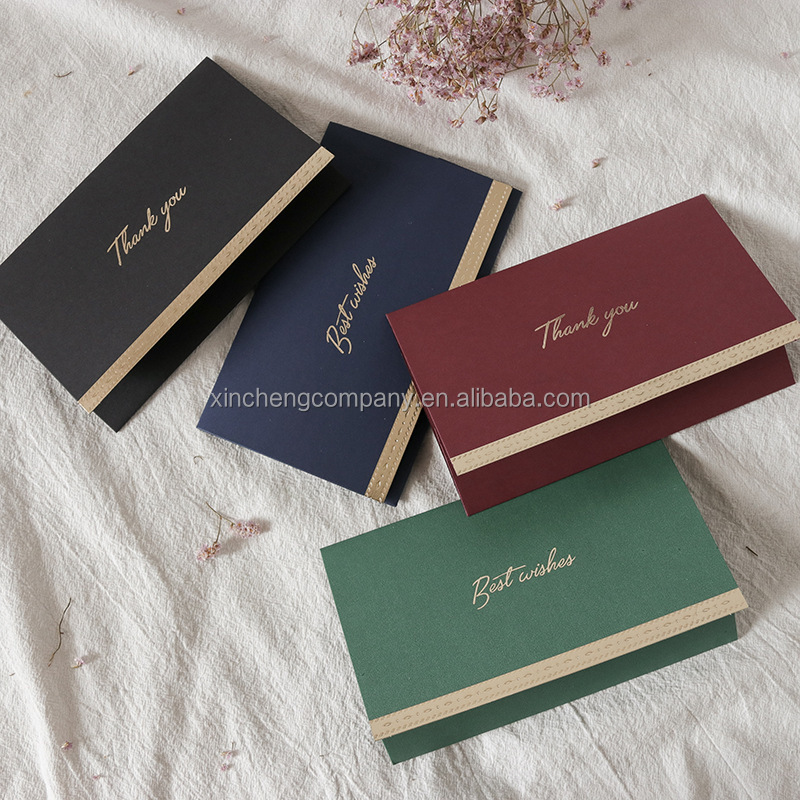 Custom thank you card and envelope customer thank you card embossed led ...