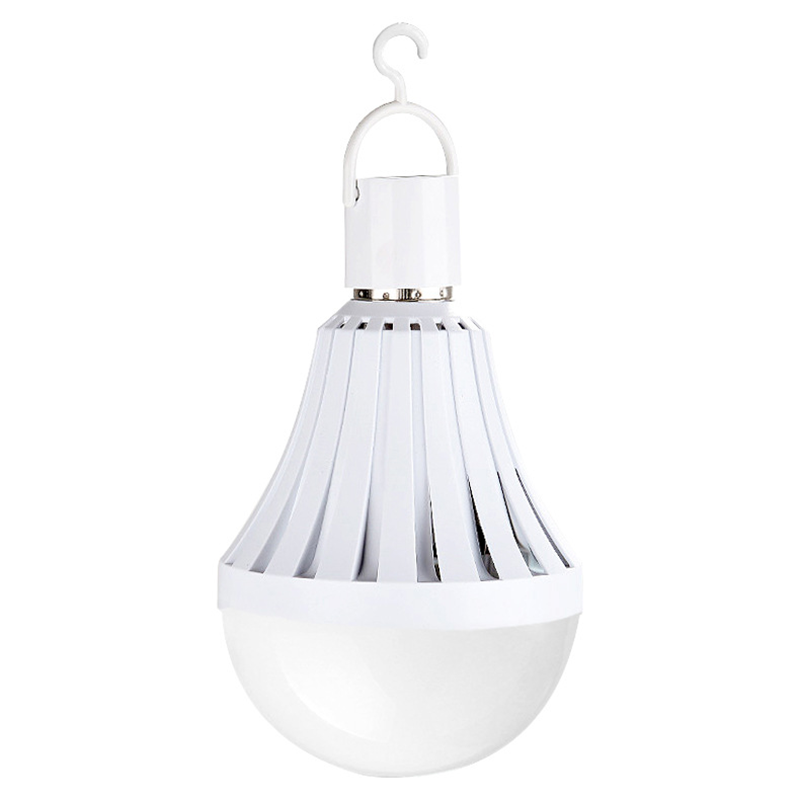 AC DC Rechargeable Emergency LED Light Bulb 8000K 300AM Battery LED ...
