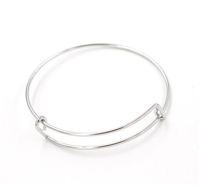 1.6mm Adjustable Blank Stainless Steel DIY Wire Expandable Bangle for ...