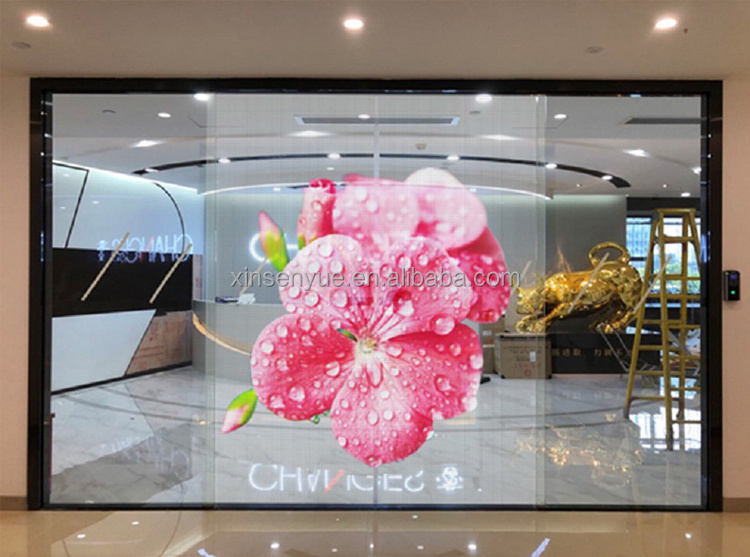 Transparent glass display store