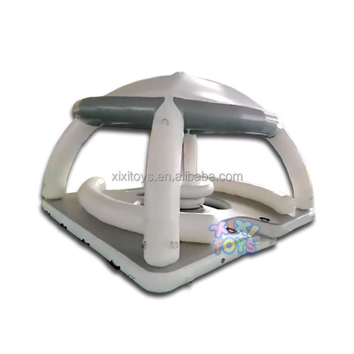 Inflatable Floating Bar Dock Dome,Inflatable Platform Dock with Tent on ...