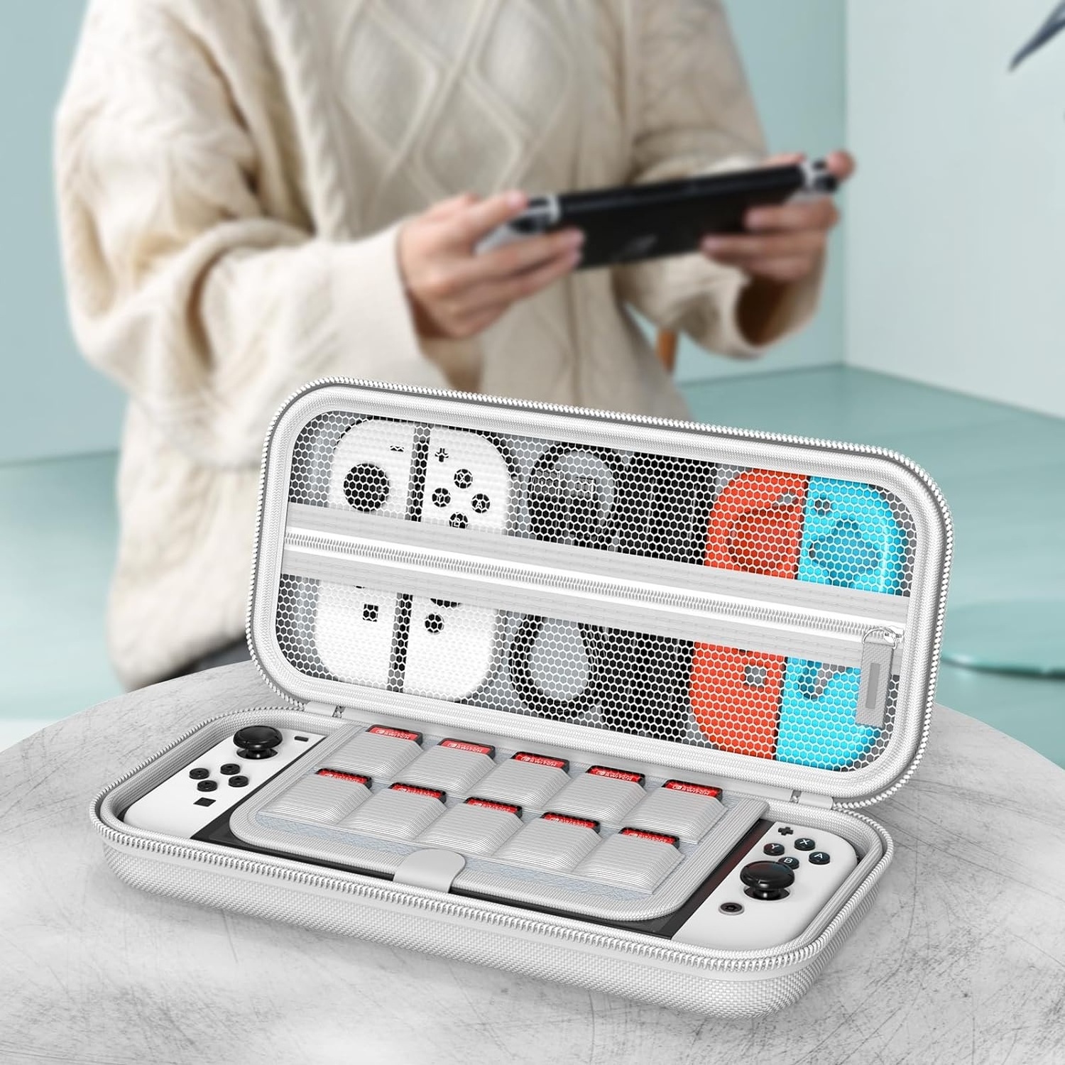 Switch Carry Bag for Nintendo Switch & Switch OLED Game, Hard Travel ...